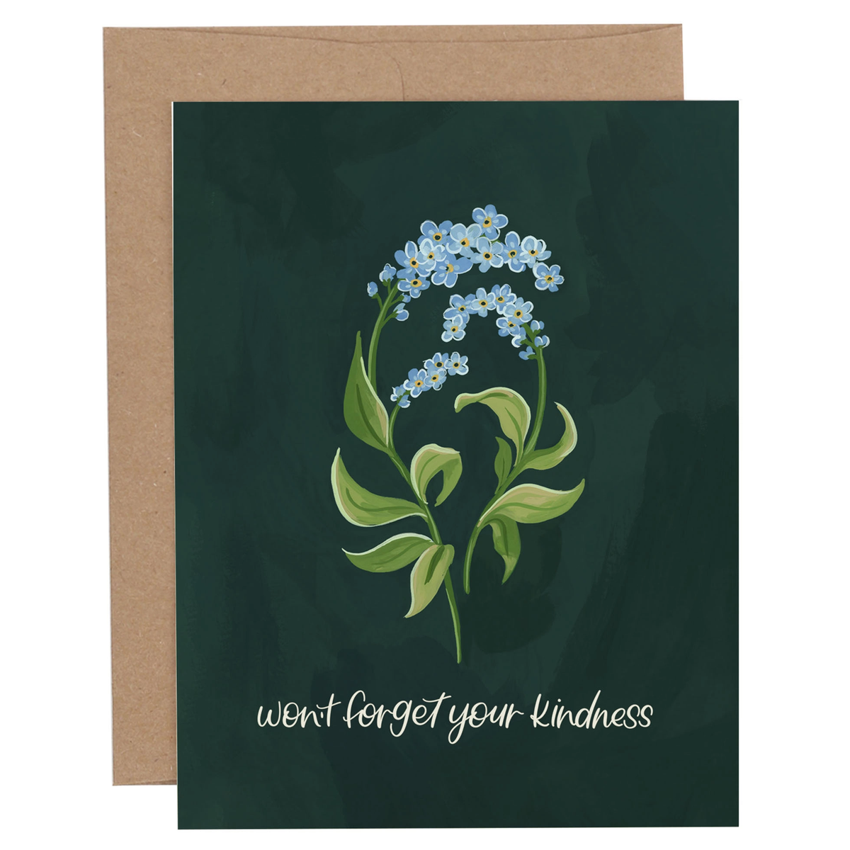 Forget-Me-Nots Thank You Greeting Card – Woodlands Clothing