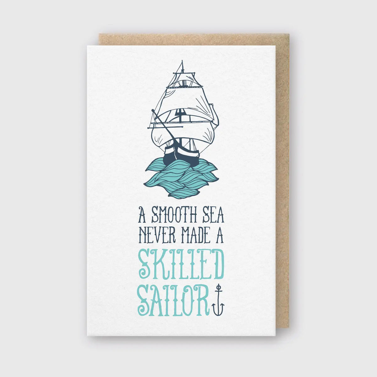 Smooth Sea Skilled Sailor Greeting Card – Woodlands Clothing