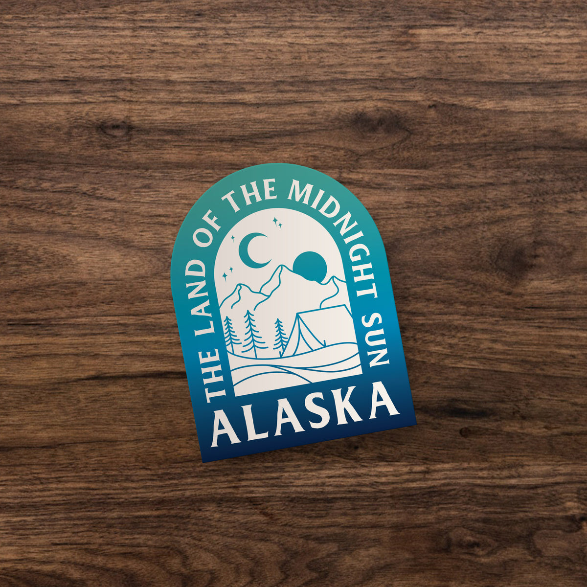 Land of the Midnight Sun Sticker - Blue – Woodlands Clothing