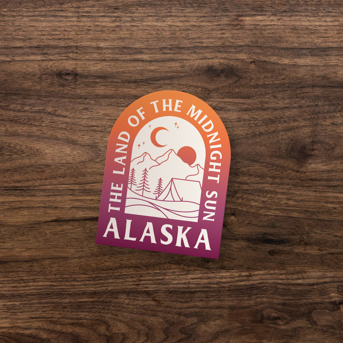 Land of the Midnight Sun Sticker - Pink – Woodlands Clothing